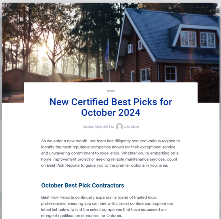 Best Pick Reports Blog | Help Center